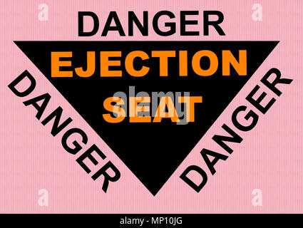Ejection Seat Danger Warning Emblem Stock Photo - Alamy