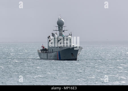 Iceland Coastuard anchored off the coast of Keflavík, Iceland. The ...