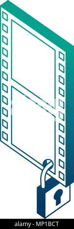 movie film strip security isometric design Stock Vector Image & Art - Alamy