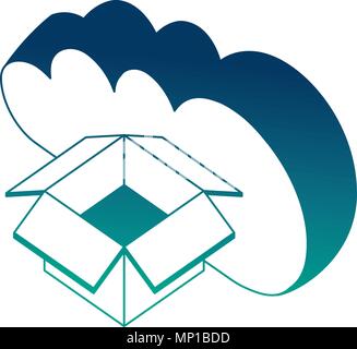 cloud computing cardboard box storage Stock Vector Image & Art - Alamy