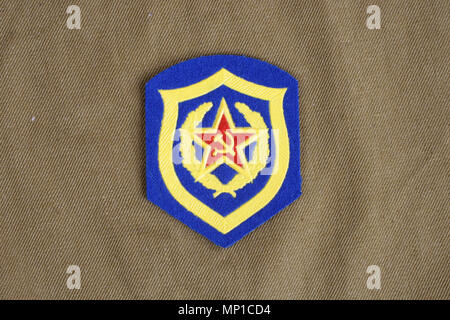 Soviet Army Mechanized infantry shoulder patch on khaki uniform ...