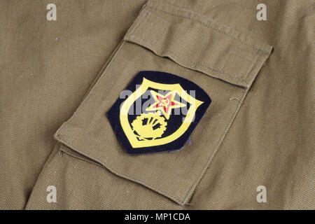 Soviet Army Combat engineer shoulder patch on camouflage uniform Stock ...