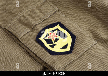 Soviet Army Tank Corps shoulder patch on camouflage uniform Stock Photo ...