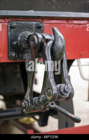Old hook used in the railways. Towing hook for a train or wagon. Season ...