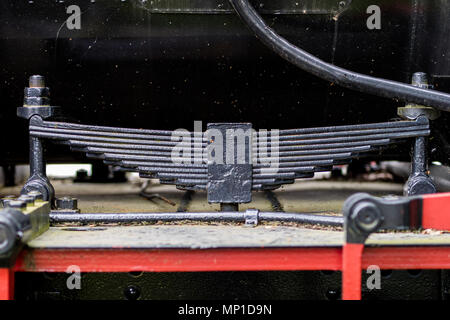 Steam locomotive, leaf spring, detail, b/w, locomotive, locomotive ...