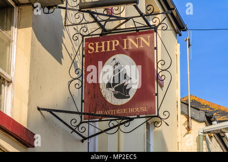 The Ship Inn at Teignmouth, Devon , England, UK with outside seating ...
