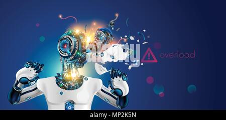 Artificial intelligence robot failures broken down due to overloaded ...