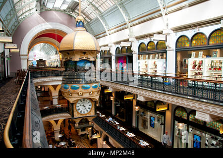 SYDNEY, AUSTRALIA - April 4, 2018: Shopping floors in the QVB building ...