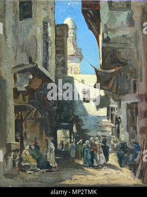 Nikolay Makovsky Street Scene In Cairo 1877 Stock Photo - Alamy