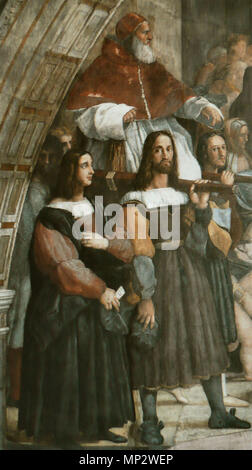 ‘Héliodore chassé du Temple’ by Raphael depicts the biblical story of ...