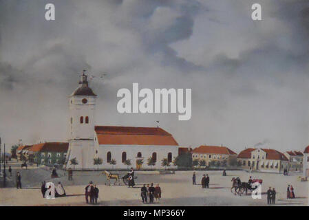 Varbergs kyrka 1859 Stock Photo - Alamy