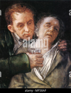 Francisco Goya’s 'Self-Portrait with Dr. Arrieta' (ca. 1820) depicts ...