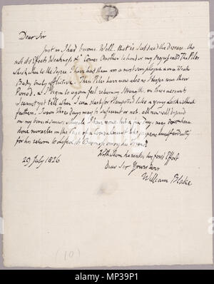 Letter to John Linnell, 5 July 1826, object 2 Stock Photo - Alamy