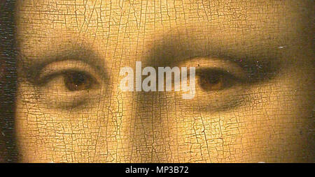 Mona Lisa detail eyes Stock Photo - Alamy