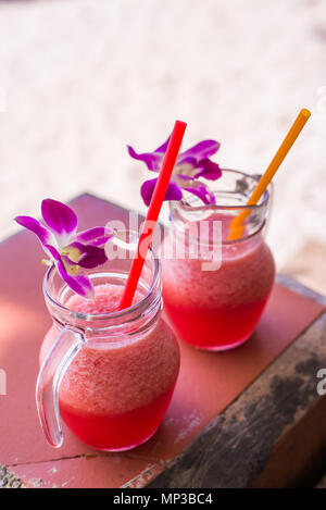 Watermelon sweet smoothie detox in the glass Stock Photo - Alamy