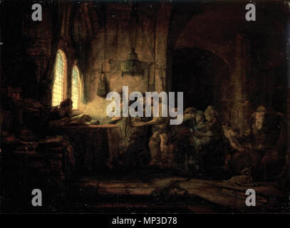 Parable of the Laborers in the Vineyard 1637 by Rembrandt Stock Photo ...