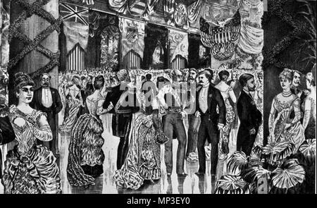 President Grover Cleveland's inaugural ball, Washington DC 1885 Stock ...