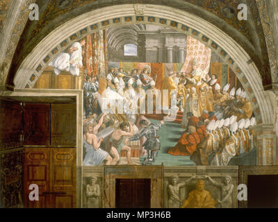 The Coronation of Charlemagne 1514 by Raphael Stock Photo - Alamy