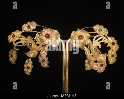 Ming Dynasty Silver-gilt Hairpins 2 Stock Photo - Alamy