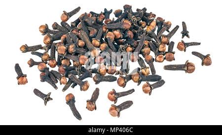 Dried whole cloves Syzygium aromaticum on white background Stock Photo ...