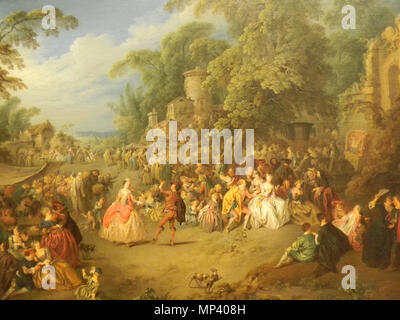 The Fair at Bezons - by Jean-Baptiste Joseph Pater, 1733 Stock Photo ...