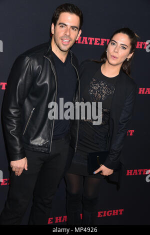 Eli Roth and his wife Lorenza Izzo arrive at Los Angeles International ...