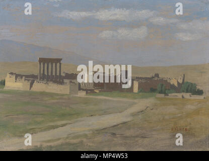 Jean-Léon Gérôme - View Baalbek Stock Photo - Alamy