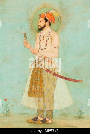 This Mughal miniature painting by Bichitr, circa 1638, depicts Shah ...