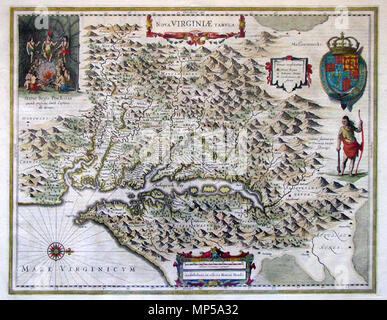 Virginia 1612 map Stock Photo - Alamy