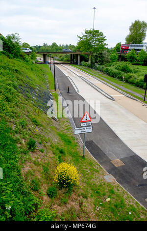 The Bristol Metrobus, this is the cumberland basin section of route m2 ...