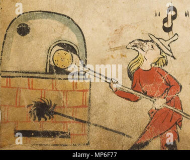 Red figure Scribe- Menahem - The Birds' Head Haggadah Stock Photo - Alamy