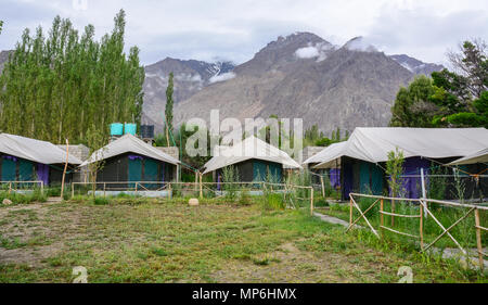 Tented tourist camps in Ladakh, India. Ladakh is the highest plateau in ...