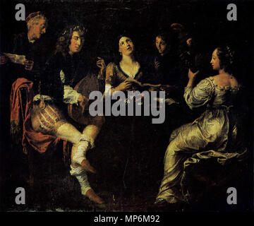 Theodoor Rombouts (1597-1637). Flemish painter. Banquet Scene, 1622 ...