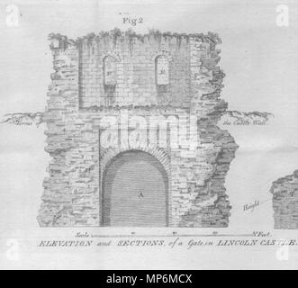 Inside Lincoln castle East gate entrance, Lincoln City, Lincolnshire ...