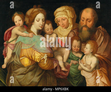 The Holy Kinship, Anna and Joachim with Maria Cleophas and her four ...
