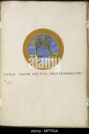 This artwork, a leaf from an emblem book, is an example of Italian ...