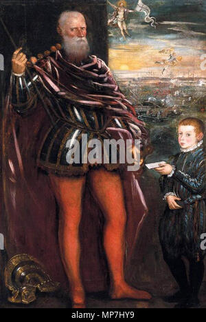 Tintoretto - Portrait Sebastiano Venier With Page C 1580 Stock Photo ...