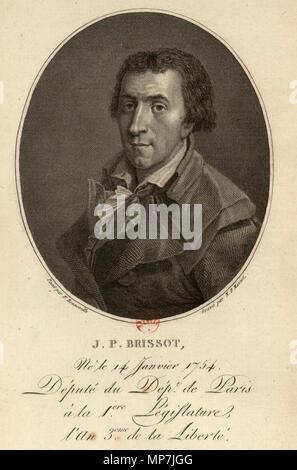 Jacques Pierre Brissot (1754-1793), de Warville, leading member of the ...