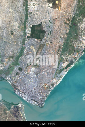 Satellite view of the coast of Mozambique aerial view of Inhaca Island ...