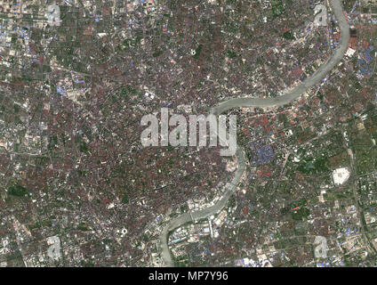 Color satellite image of Shanghai, China in 2022 Stock Photo - Alamy
