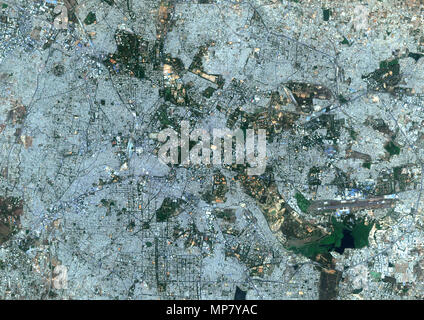 Bengaluru. Image 1 of 2. Satellite image of the city of Bengaluru ...