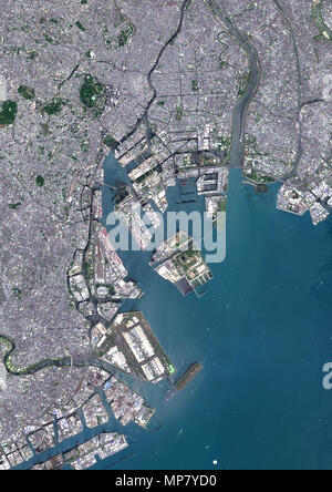 Tokyo, Japan, satellite image Stock Photo - Alamy