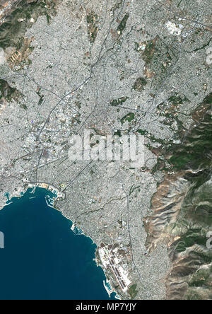 Satellite image of Athens, Greece Stock Photo - Alamy