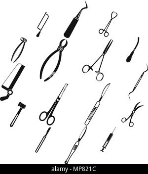 Surgeons tools icons set, simple style Stock Vector Image & Art - Alamy