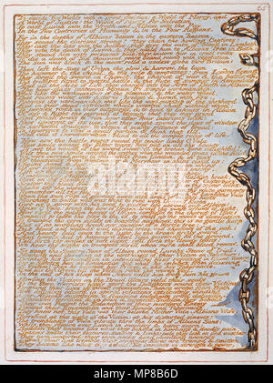 A reproduction of the painting 'Jerusalem: The Emanation of the Giant ...
