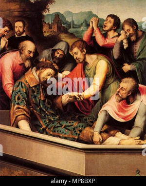 Joan de Joanes' 'The Entombment of St. Stephen Martyr' portrays the biblical scene of St ...
