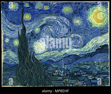 La Nuit étoilée Starry Night. Date/Period: 1888. Painting. Oil on ...