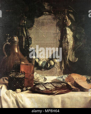 English: Still-Life in Praise of the Pickled Herring, with a poem by ...