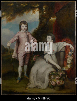 Joshua Reynolds portrait of George and Elizabeth Capel 1768 Stock Photo ...