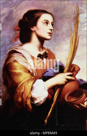'Santa Justa' by Bartolomé Esteban Murillo is a religious painting ...